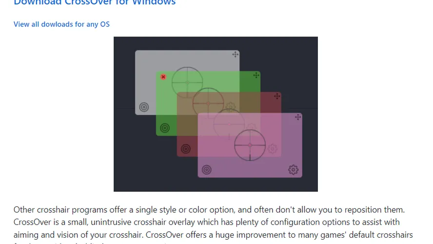CrossOver: Crosshair Overlay: CrossOver allows you to place a ...