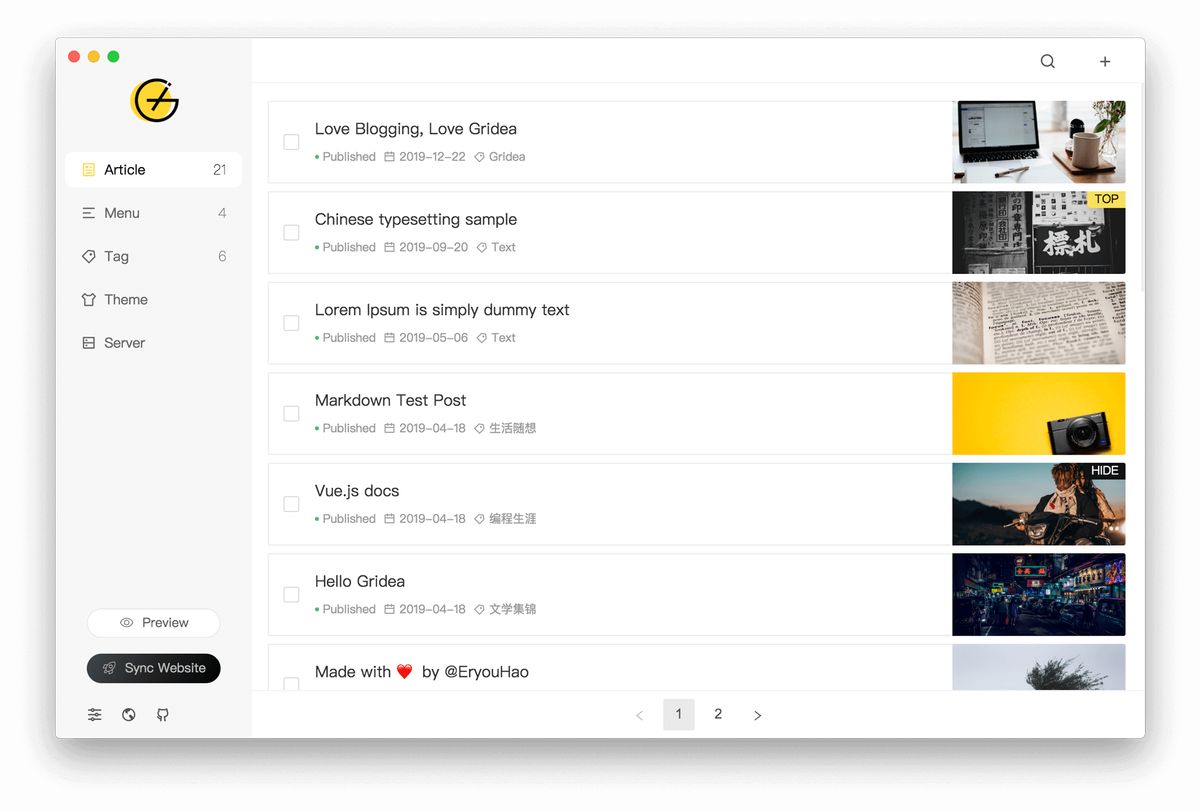 Gridea: App Reviews, Features, Pricing & Download | AlternativeTo