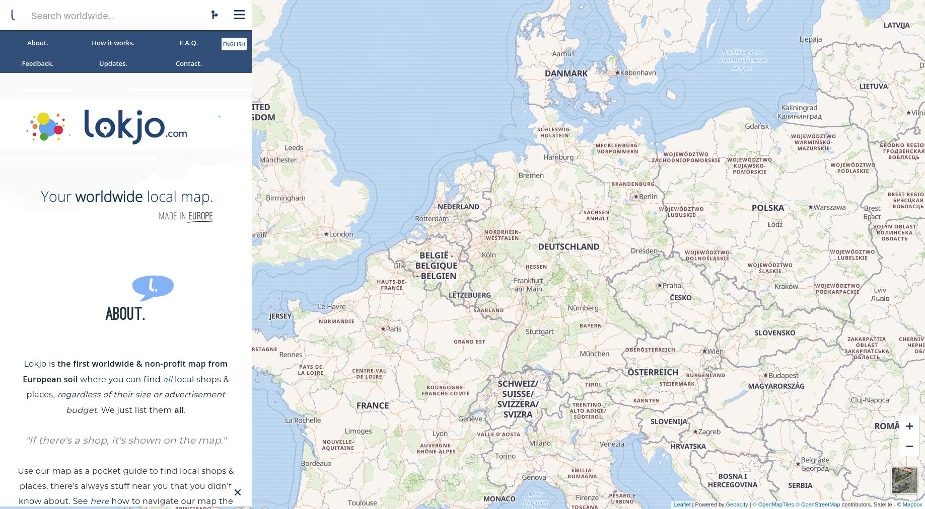 Lokjo: The first worldwide & non-profit map | AlternativeTo