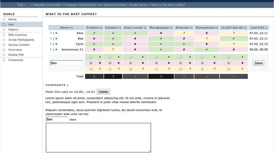 Dudle: Online scheduling application, which | AlternativeTo