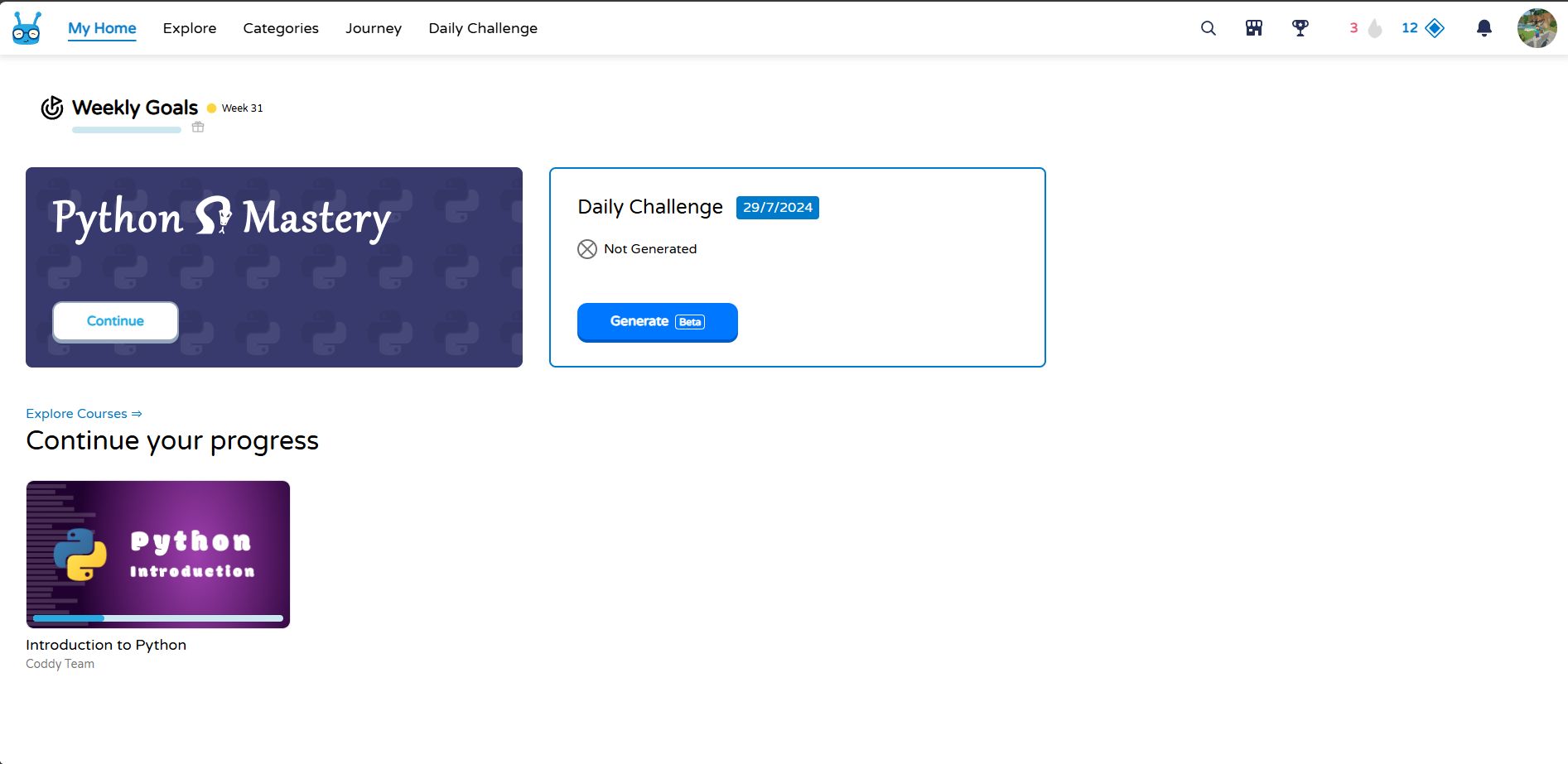 Coddy: All-In-One platform to learn code in a pratice-driven way | AlternativeTo