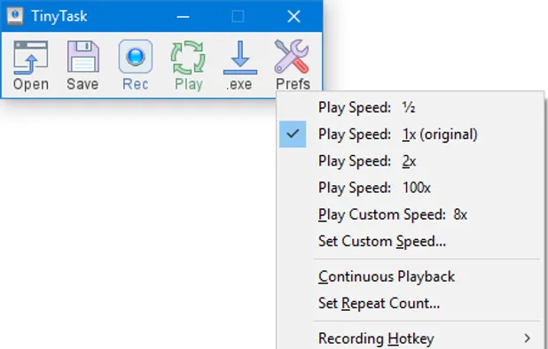 TinyTask: Compact 35KB task automation by recording actions | AlternativeTo