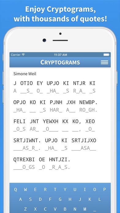 1 Games Like Cryptograms · Cryptoquote Game: Similar Puzzle Games ...