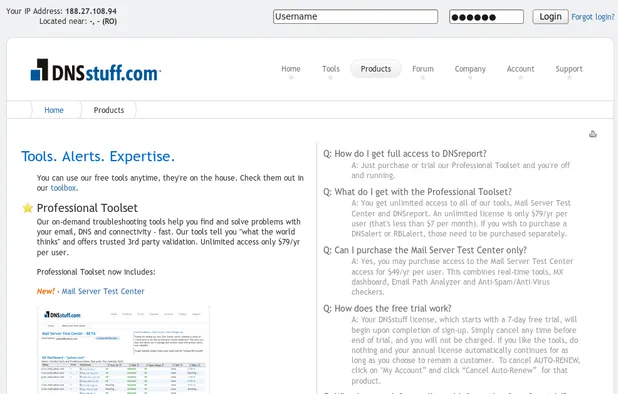 Dnsstuff: DNSstuff offers DNS tools, Network tools, Email | AlternativeTo