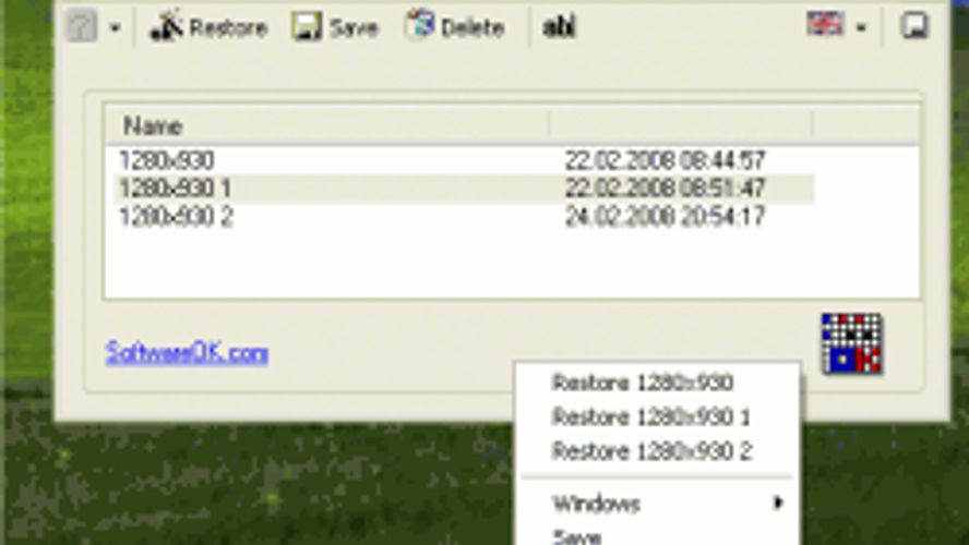 DesktopOK: Saves and restores the positions of desktop shortcuts ...