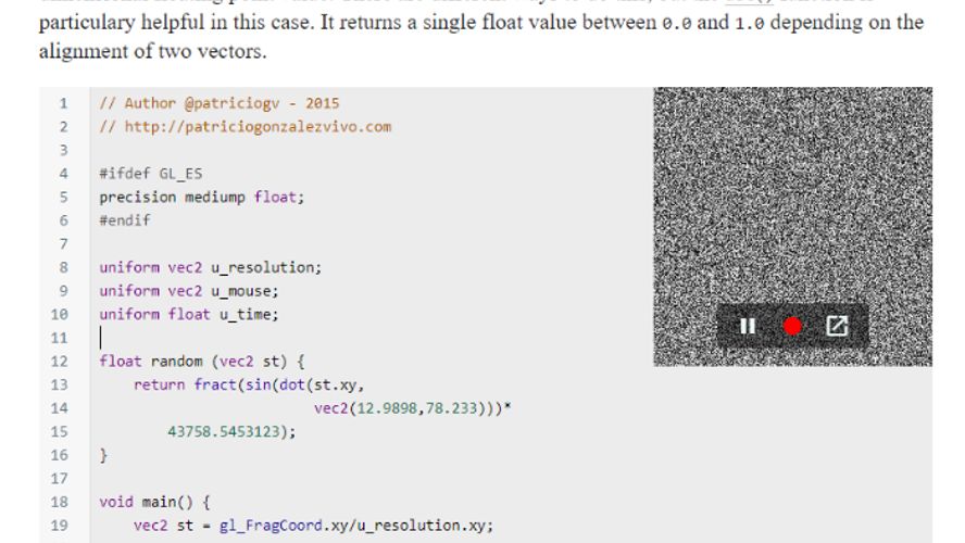 The Book of Shaders: Extensive guide through fragment shaders with live ...