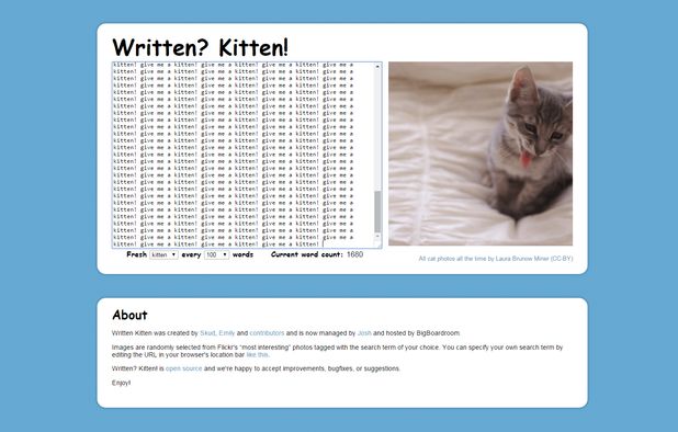 Written? Kitten!: For every 100, 200, 500, or 1000 words you write ...