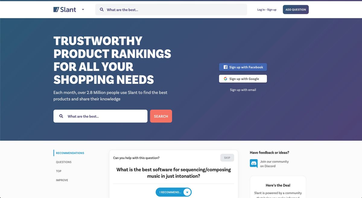 Slant: App Reviews, Features, Pricing & Download | AlternativeTo