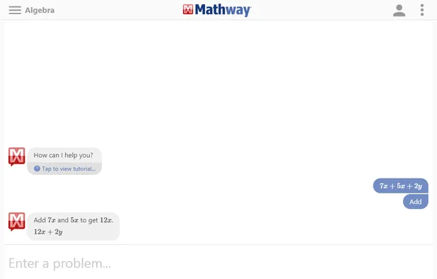 Mathway: Mathematical equation solver that supports math of any level ...