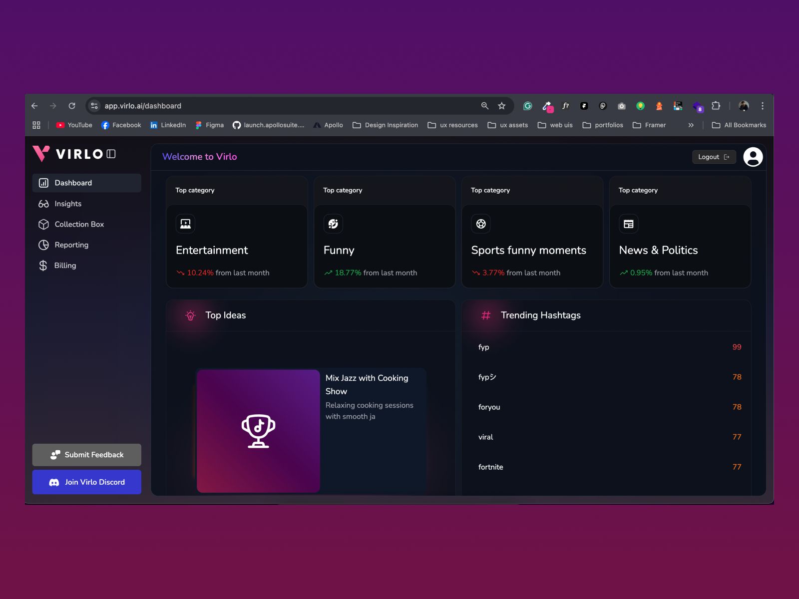 Virlo: AI-powered viral trend tracker for content creators | AlternativeTo
