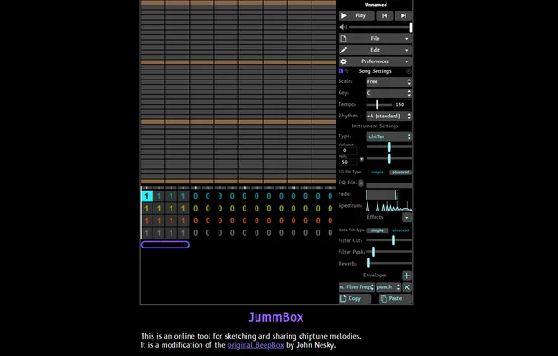 JummBox: A modified version of BeepBox with added features | AlternativeTo