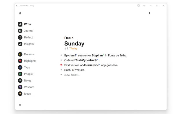 Journalistic: A pristine Micro Journaling app with minimalistic design and powerful insights ...