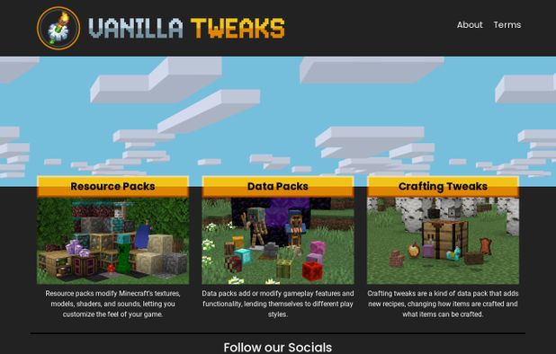 Vanilla Tweaks: We tweak parts of vanilla Minecraft that we believe can be a little better ...
