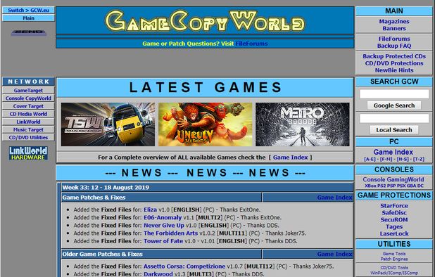 GameCopyWorld: An index for Game Backup Instructions, No CD | AlternativeTo