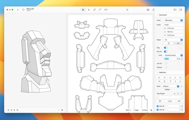 Unfolder: 3D model unfolding tool to help you create papercraft easily ...