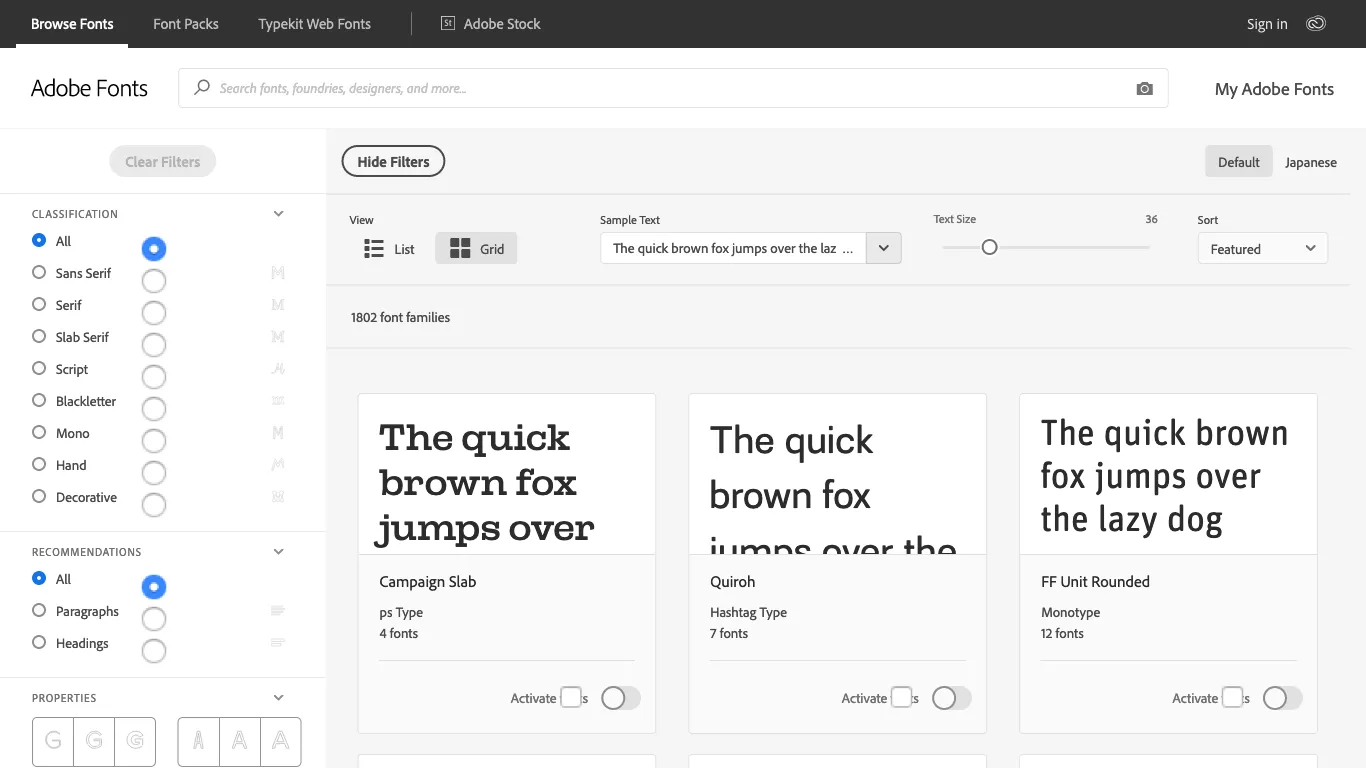 Adobe Fonts: Commercial repository of fonts | AlternativeTo