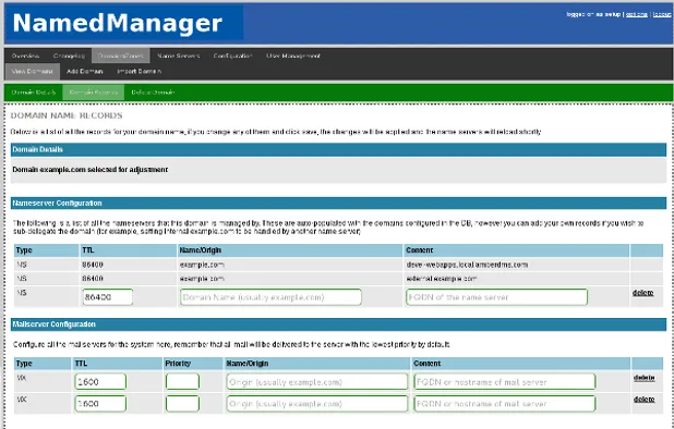 NamedManager: AGPL web-based BIND gui DNS management system designed to make the adding ...