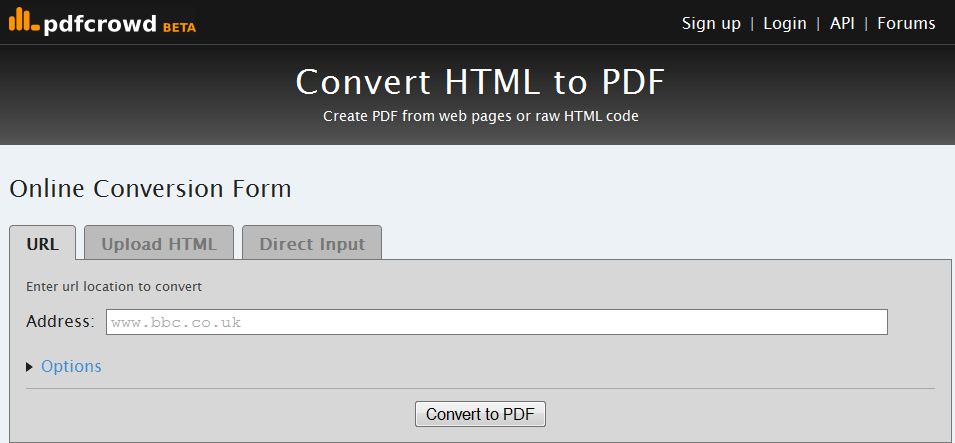 Pdfcrowd: Lets you convert HTML to PDF online. | AlternativeTo