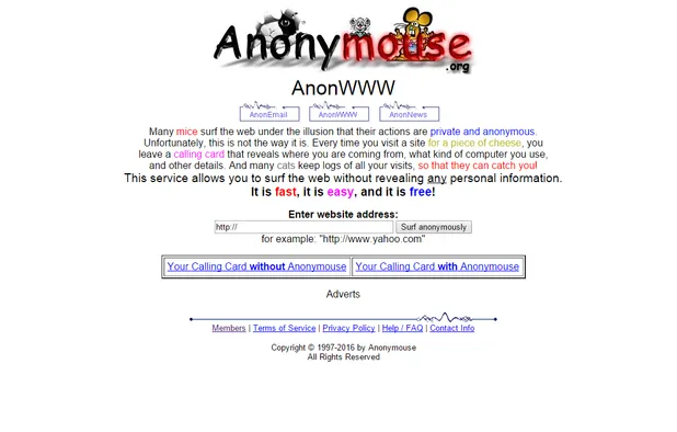 Anonymouse.org: Anonymous browsing directly in the browser – no ...