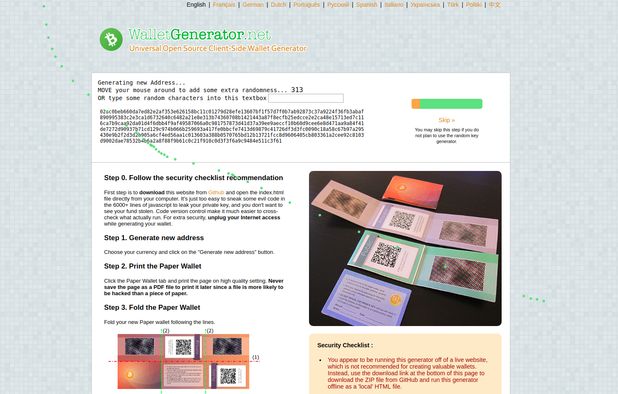 WalletGenerator.net: Universal Open Source Client-Side Wallet Generator ...