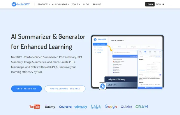 NoteGPT: - YouTube Video Summarizer, PDF Summary, PPT Summary, Image Summaries, and more ...