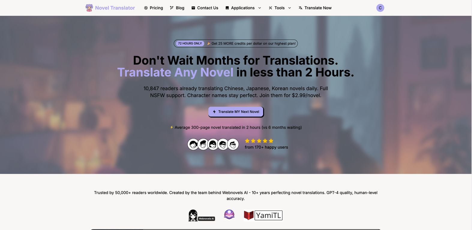 Novel Translator: Dedicated platform for instantly translating entire ...