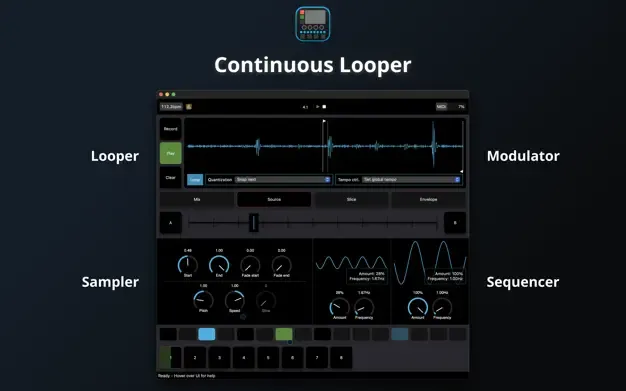Continuous Looper: Continuous is an 8 track quantizing live-looper | AlternativeTo