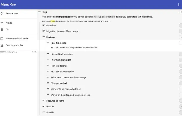 Memz One - Hierarchical Notepad: Memz One is a Tree Notepad, Outliner ...