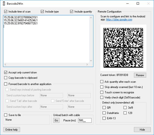 Barcode2Win: Transform Android device into a Windows WiFi barcode ...