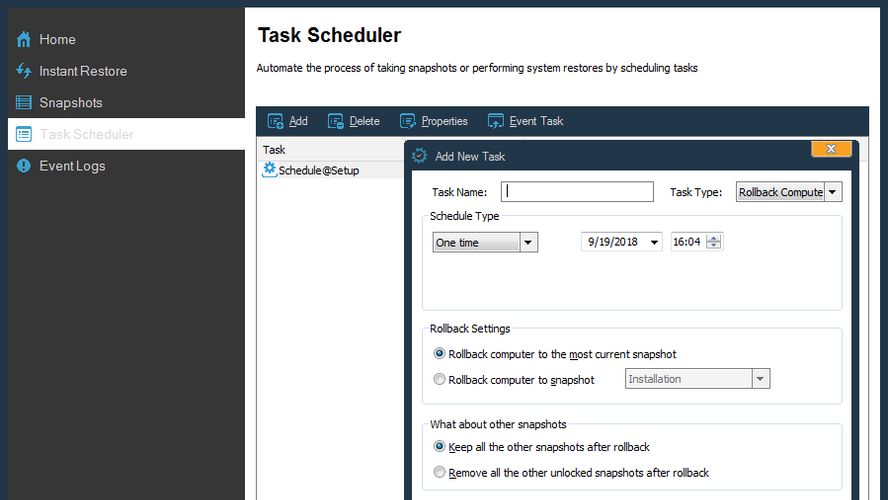 Rollback Rx: RollBack Rx client is a system restore utility that ...