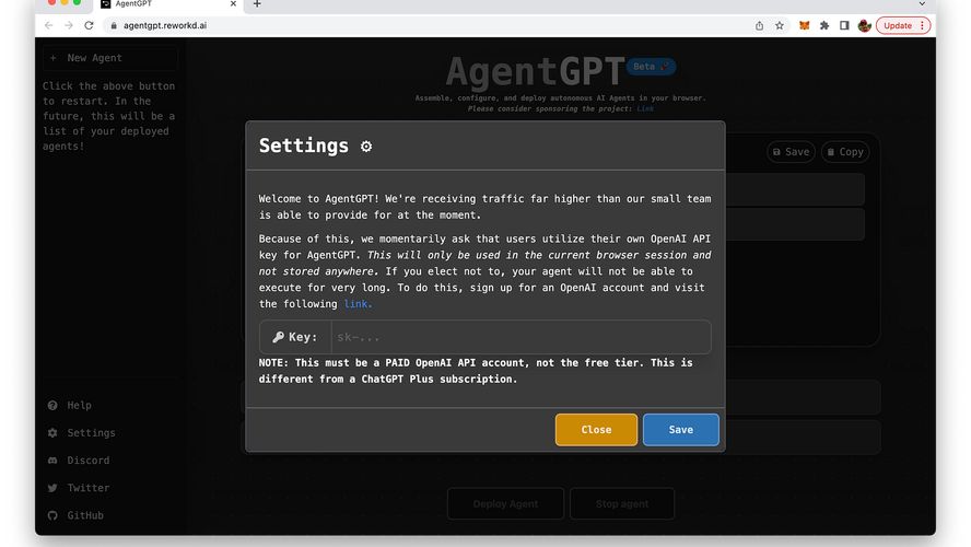 AgentGPT: Assemble, configure, and deploy autonomous AI Agents in your browser | AlternativeTo