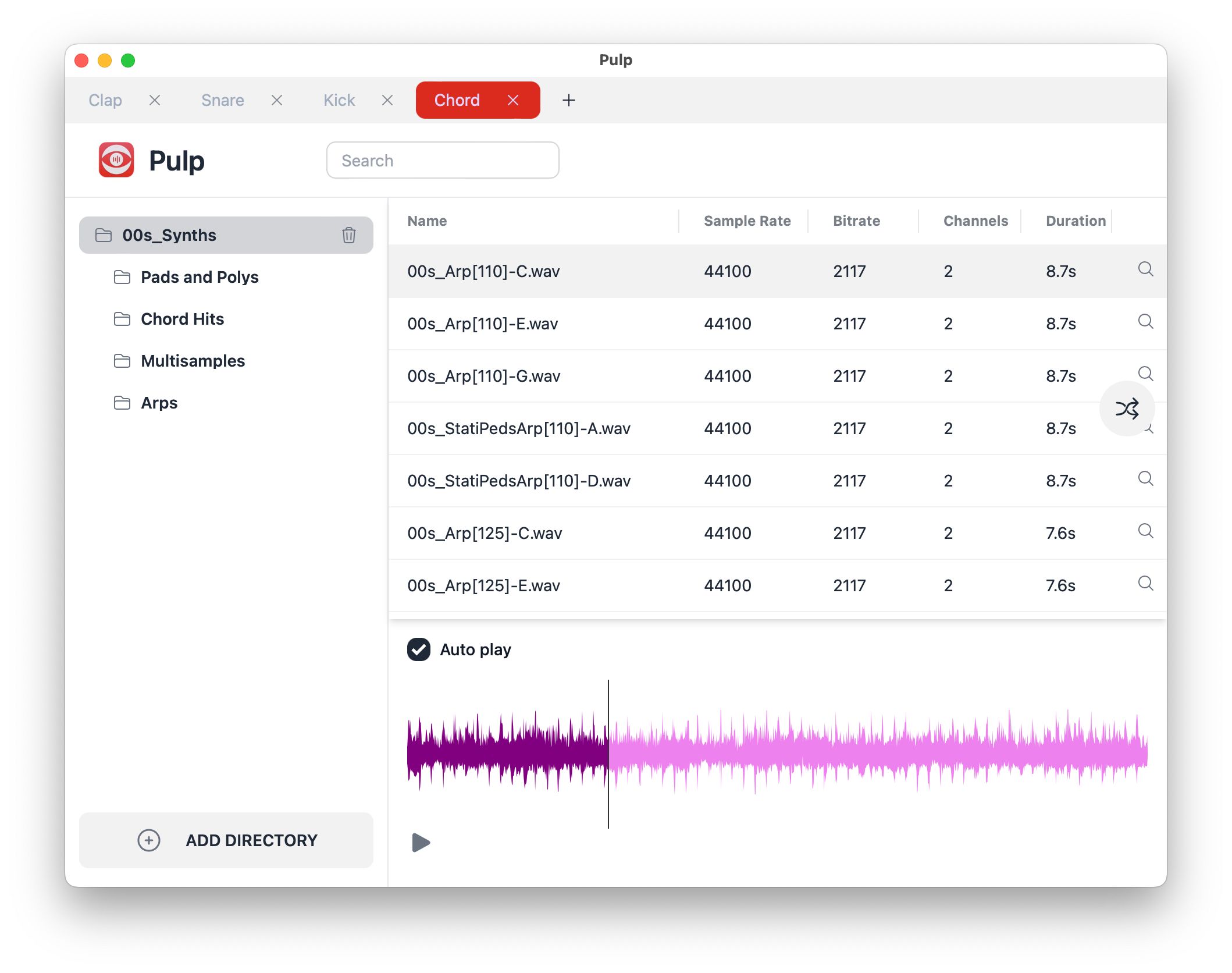 Pulp - Open Source Audio Sample Manager: Pulp is a cross platform open ...