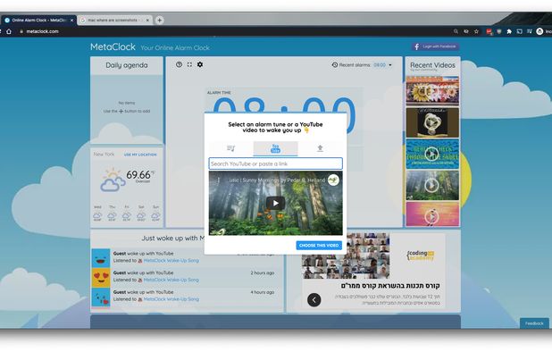 MetaClock.com: MetaClock is an Online Alarm Clock that can play YouTube videos and uploaded ...