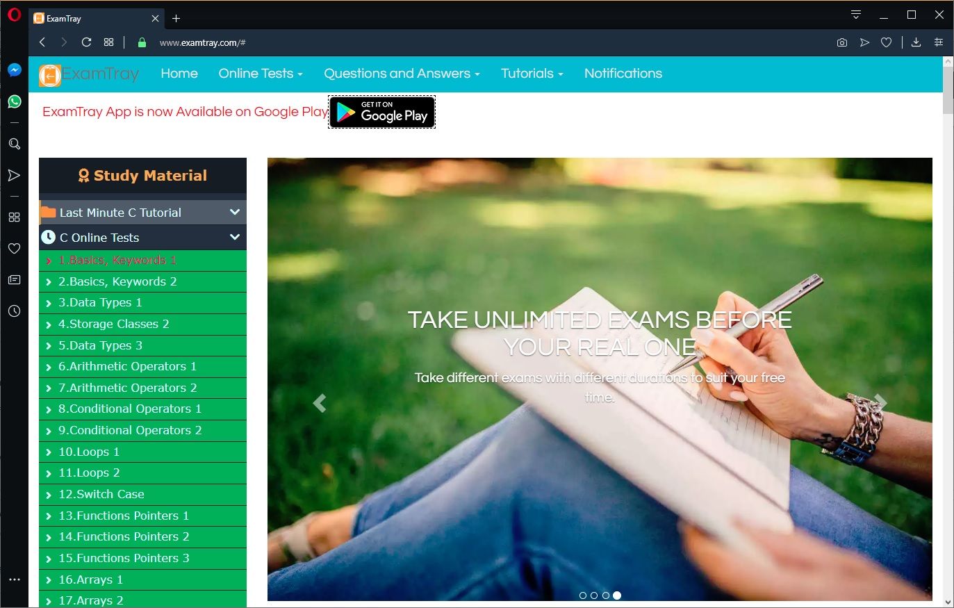 ExamTray: Examtray provides free online tests and tutorials on ...
