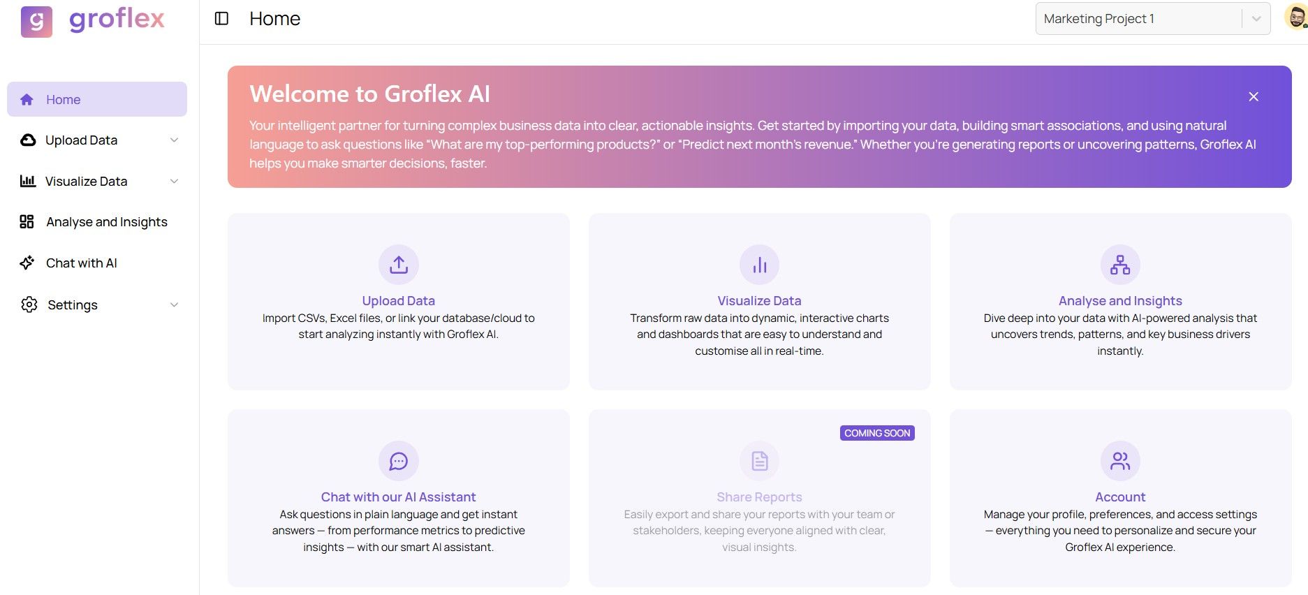 Groflex.ai: AI-powered Business Intelligence & Dashboard platform | AlternativeTo