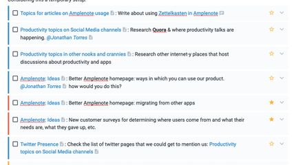 Amplenote: Allows you to take notes and link those notes to functional ...