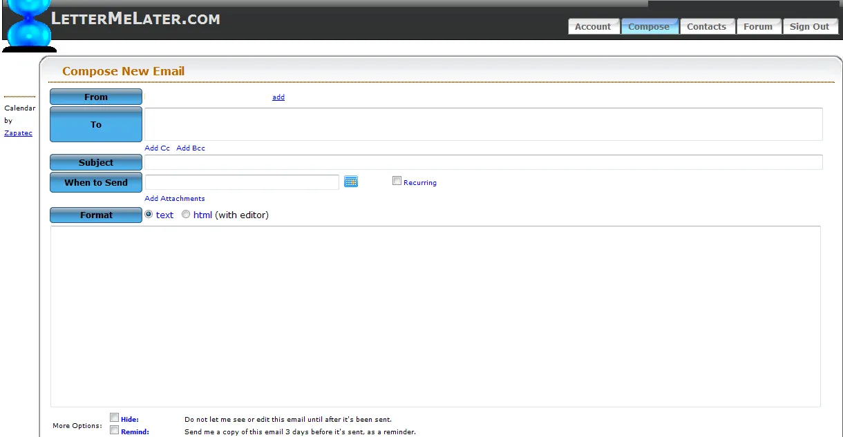 LetterMeLater.com: With this service, you can write emails with your ...