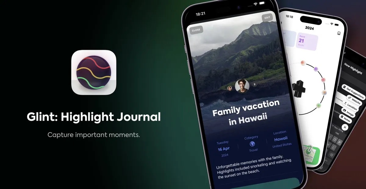 Glint - Highlight Journal : Glint is an iOS app that serves as a ...
