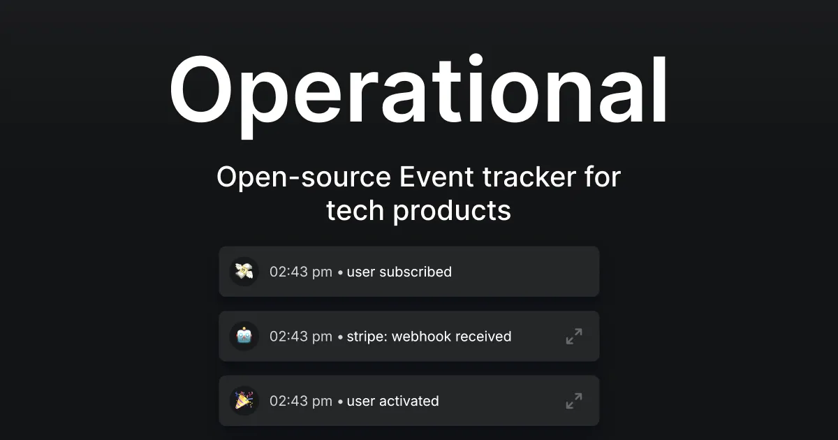 Operational: Event tracker for tech products. | AlternativeTo