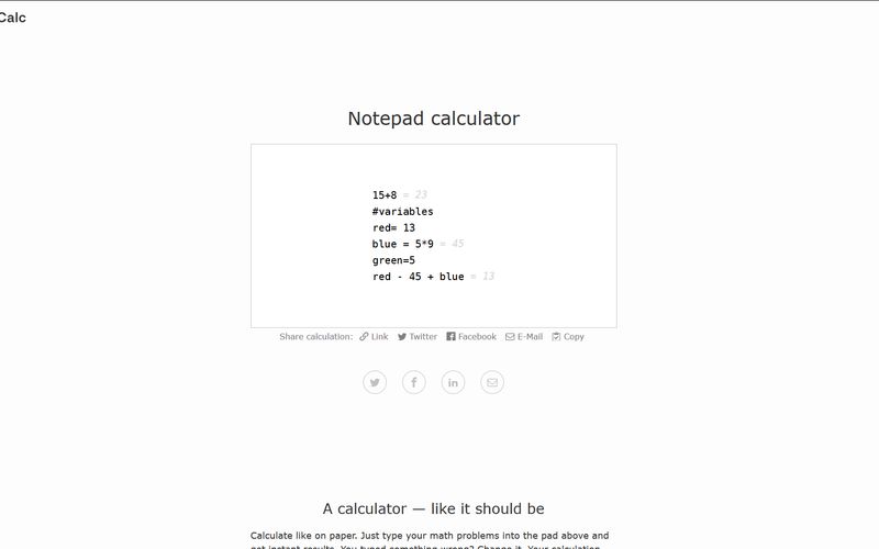 Notepad Calculator Alternatives: Top 10 Calculators & Similar Websites ...