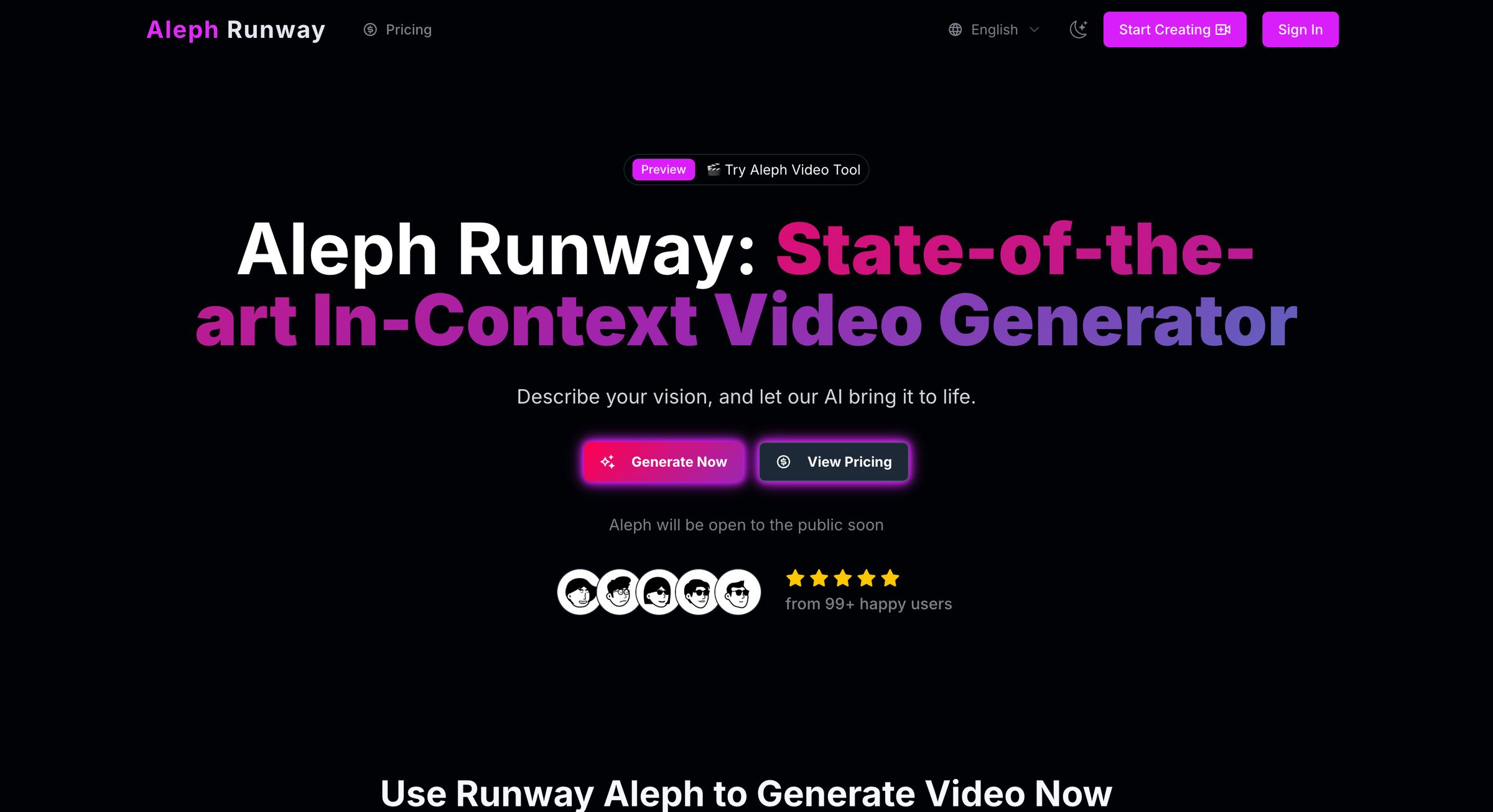 Aleph Runway: The next evolution in AI video generation. | AlternativeTo