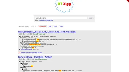 BTDigg: The BitTorrent DHT search engine | AlternativeTo