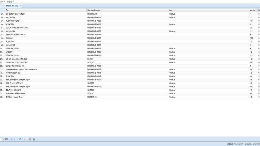 PartKeepr: Inventory management software, primarily designed for electronic components ...