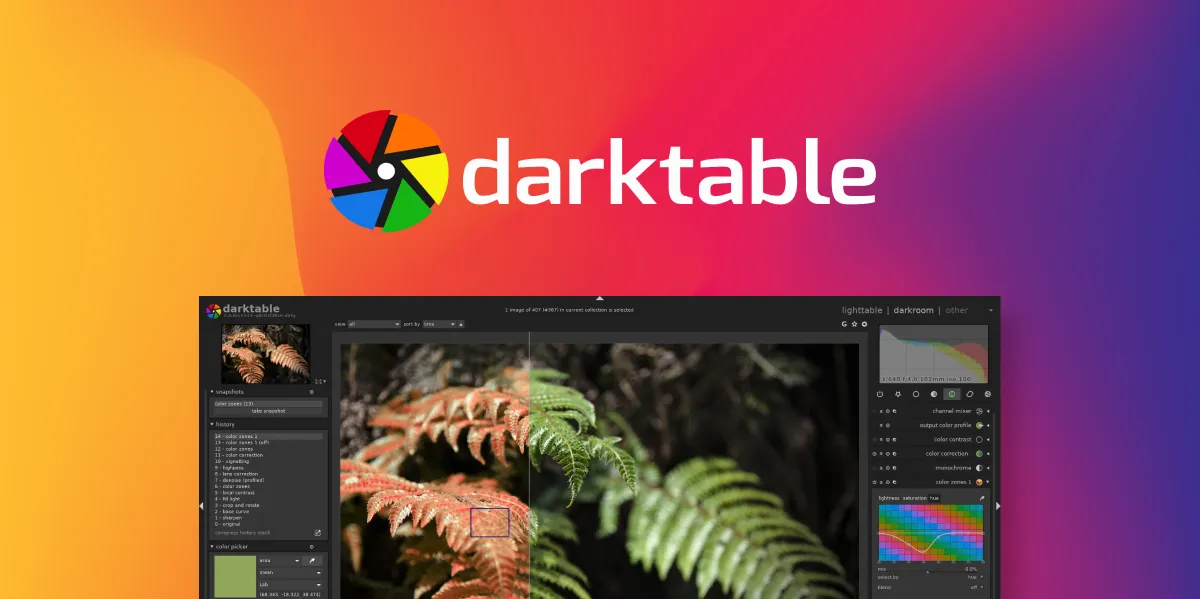 darktable 5.2 released with side-by-side snapshot viewing, multi-preset ...