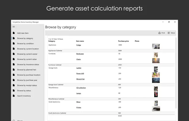 SimpleOne Home Inventory Manager: Easy-to-use inventory organizer for ...