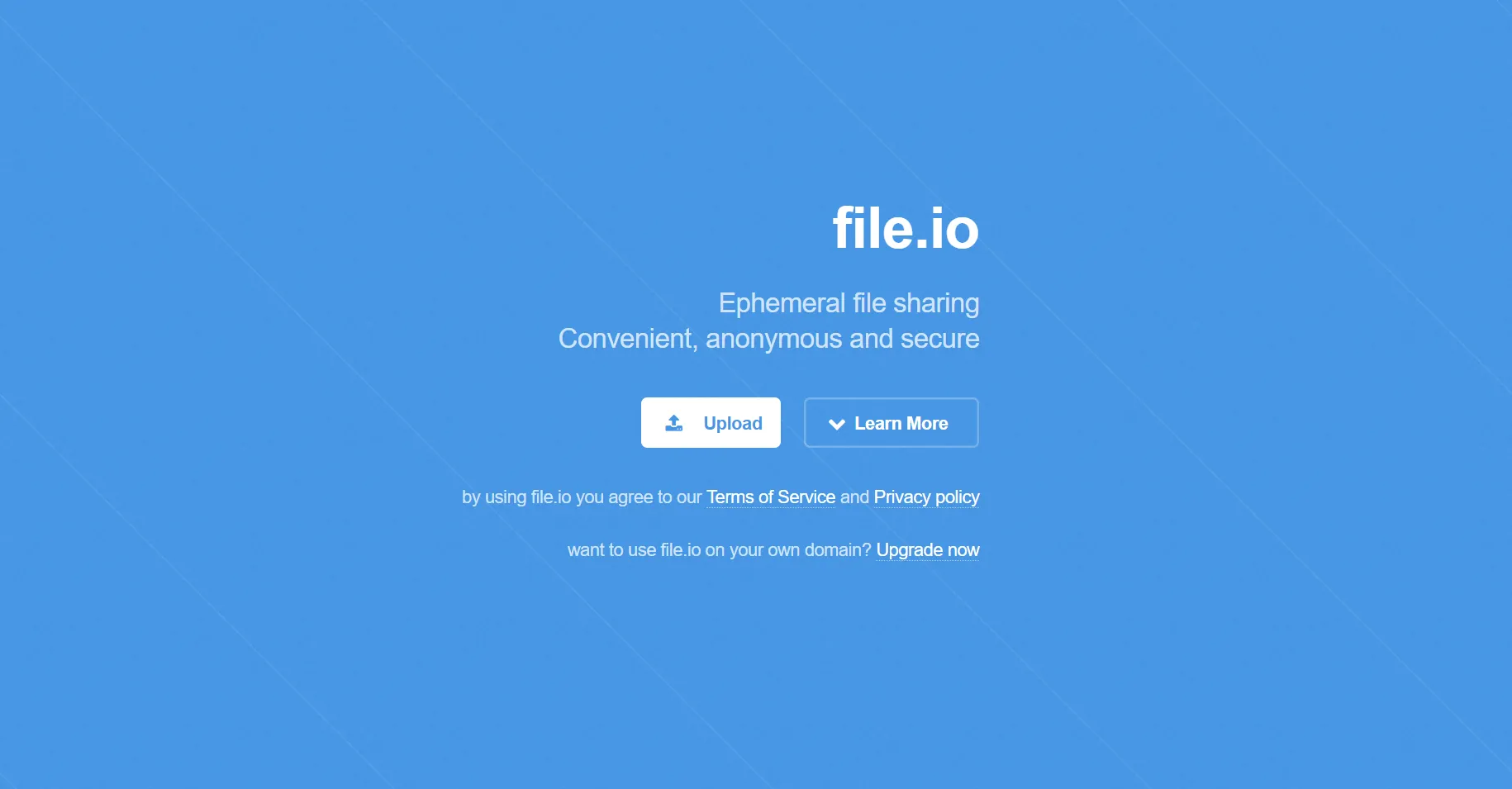 file.io: Ephemeral file sharing Convenient, anonymous and secure, and ...