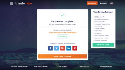 TransferNow: Sharing service to transfer large files from point A to ...