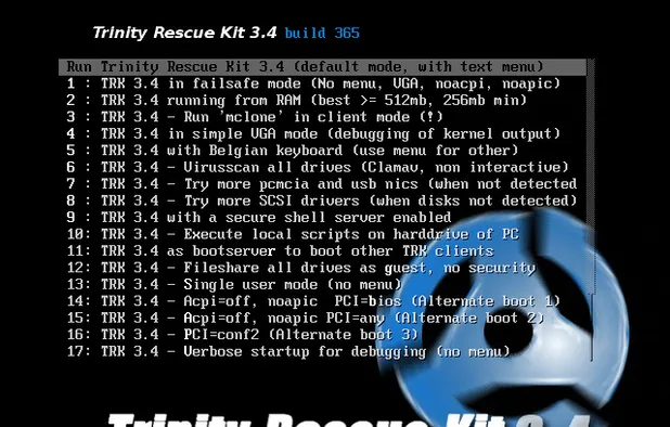 Trinity Rescue Kit: Or TRK is a free live Linux | AlternativeTo