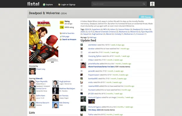 Listal: Web-based DVD, music, game, book and many other things ...