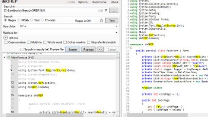 dnGREP: DnGrep allows you to search across files with | AlternativeTo